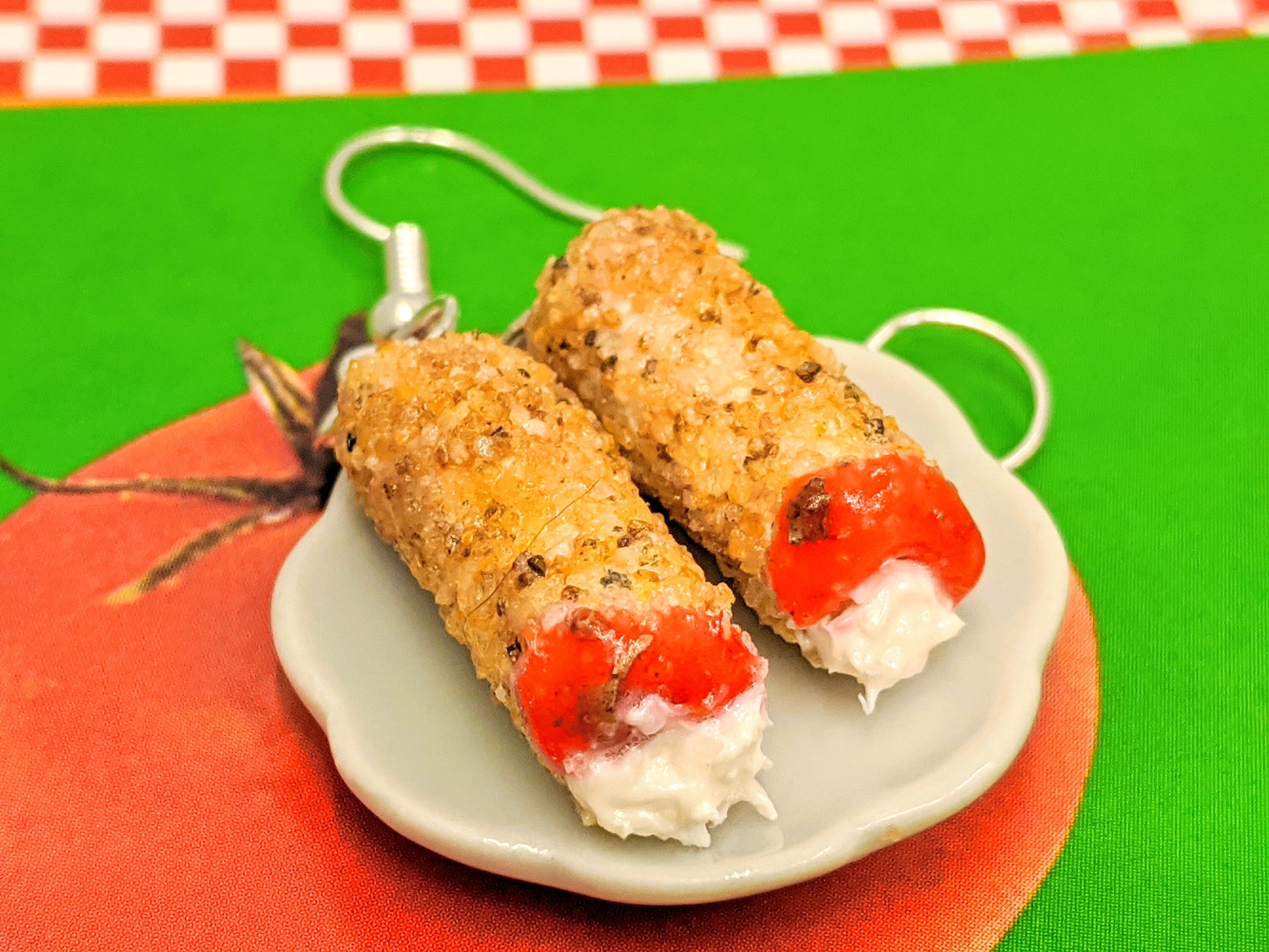 Mozzarella Cheese Sticks Earrings Miniature Food Jewelry | Etsy