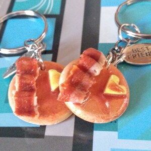 BFF Pancakes and Bacon Keychains, Miniature Food Jewelry, Inedible ...