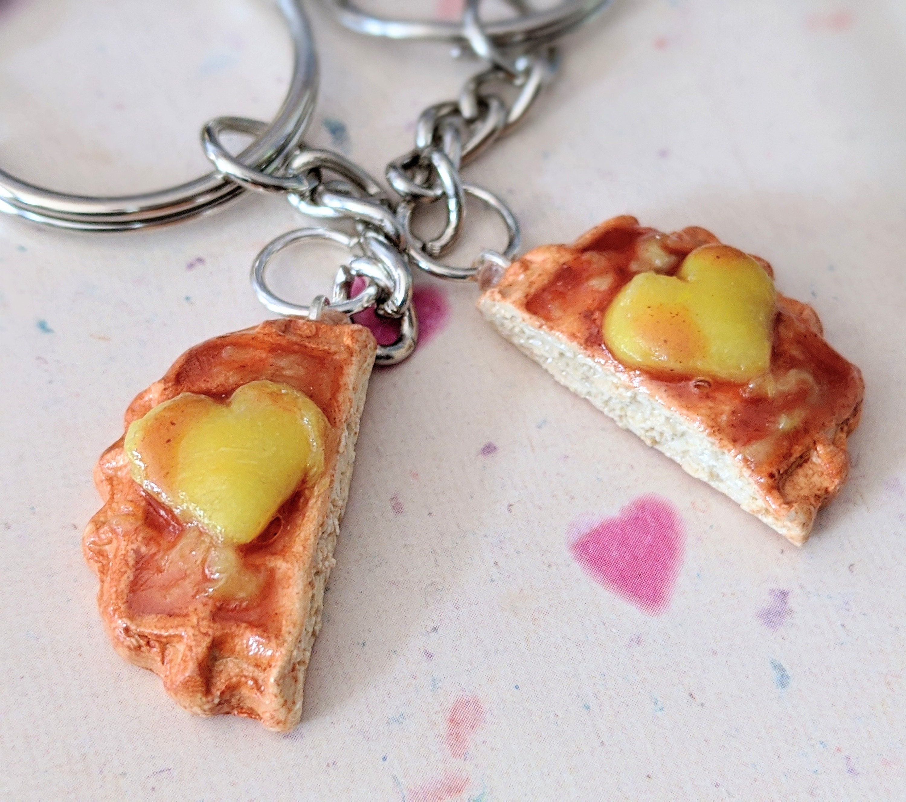 BFF Waffles Keychains Miniature Food Jewelry Inedible | Etsy