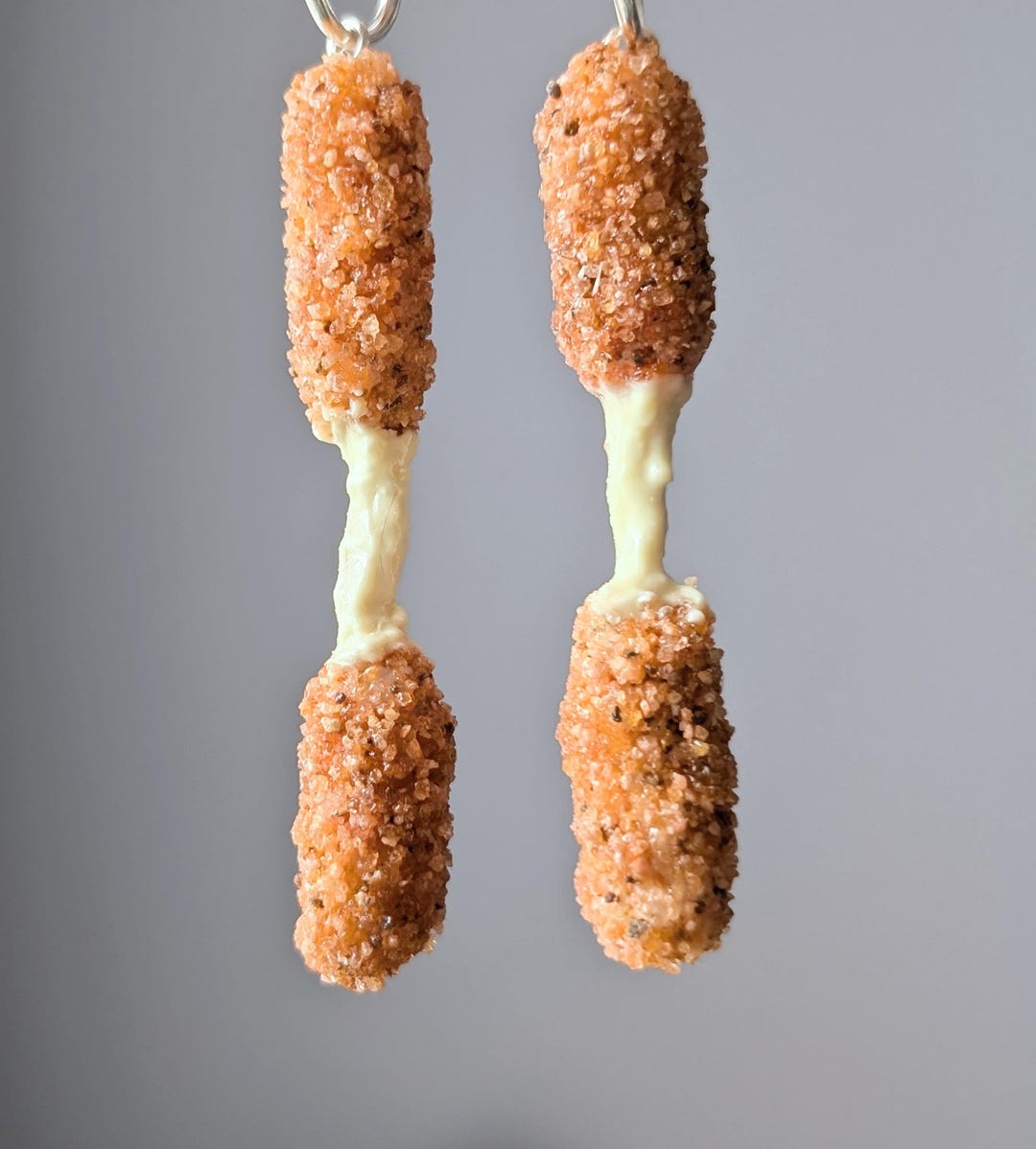 Pulled Apart Mozzarella Cheese Sticks Earrings, Miniature Food ...