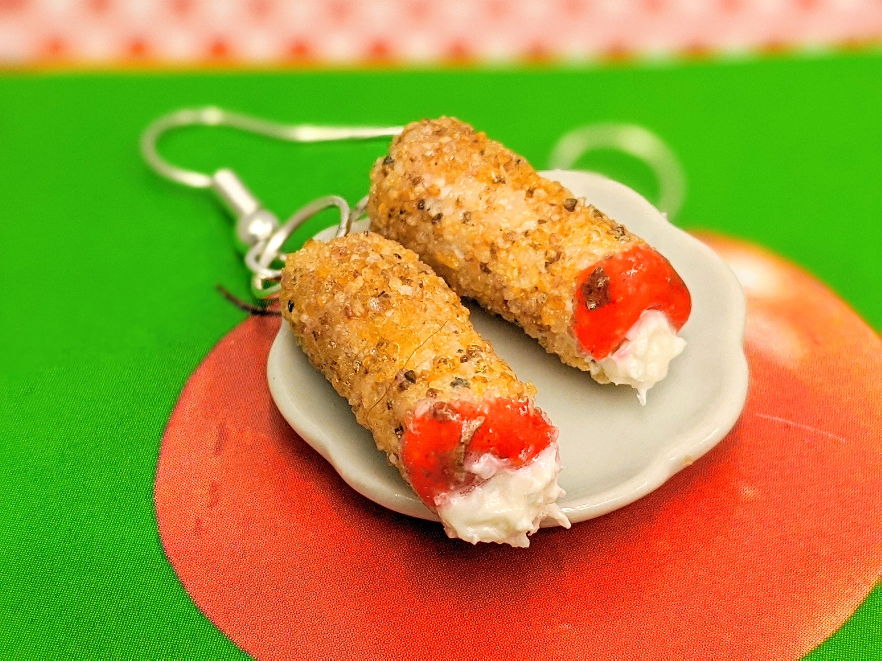 Mozzarella Cheese Sticks Earrings Miniature Food Jewelry | Etsy