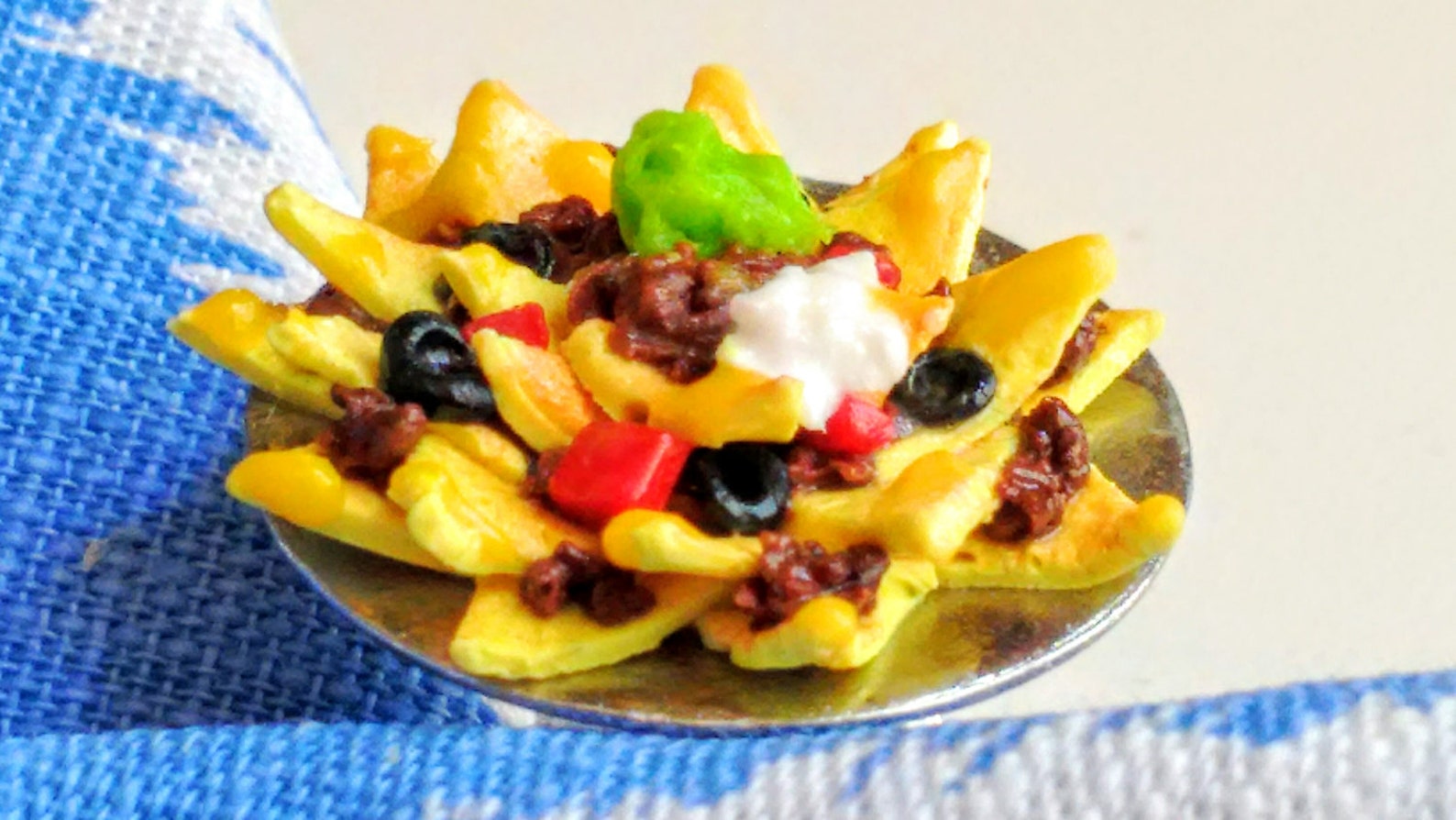 Cheese Nachos Supreme Ring - Miniature Food Jewelry - Fake Food Ring ...