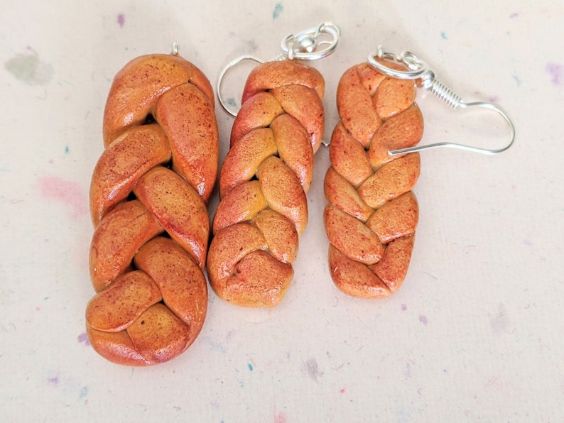Smaller Challah Bread Earrings Miniature Food Jewelry - Etsy