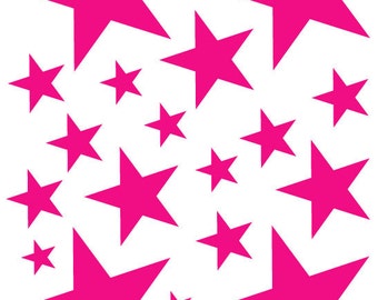 Hot Pink Stars | Etsy