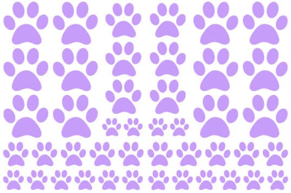 Purple Paw Print Background
