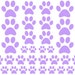 44 Light Purple Paw Prints Vinyl Wall Decals Stickers Bedroom Teen Kids ...