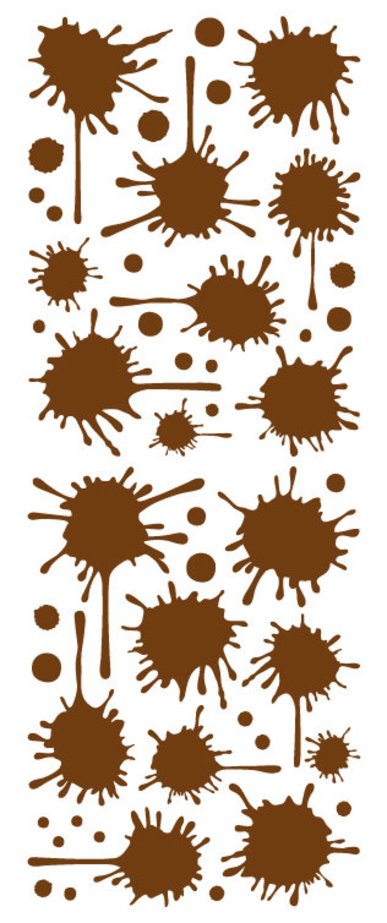 Paint Splatter Wall Decal in Brown - Etsy