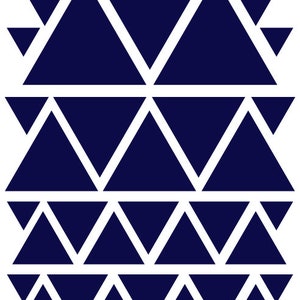 Navy Blue Triangle Wall Decals & Wall Stickers - Etsy