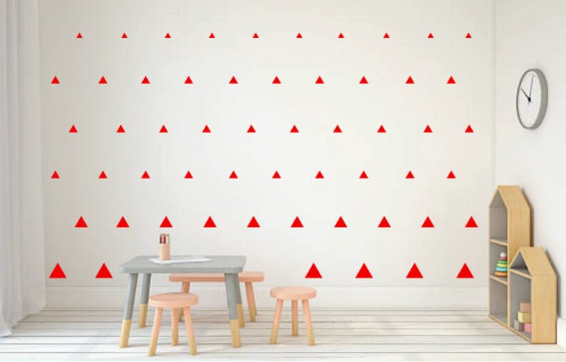 Red Triangle Wall Decals & Wall Stickers - Etsy
