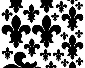 Fleur De Lis Wall Decor Royalty Flower Themed Vinyl Decals - Etsy