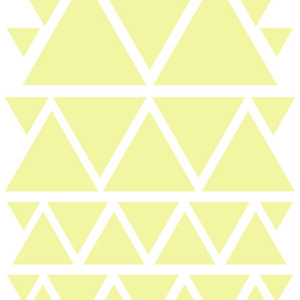 Yellow Triangle Wall Stickers - Etsy