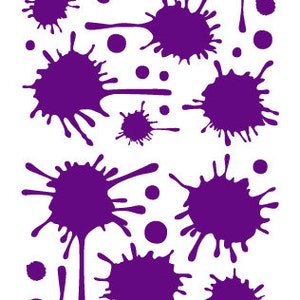 Paint Splatter Wall Decal in Purple - Etsy
