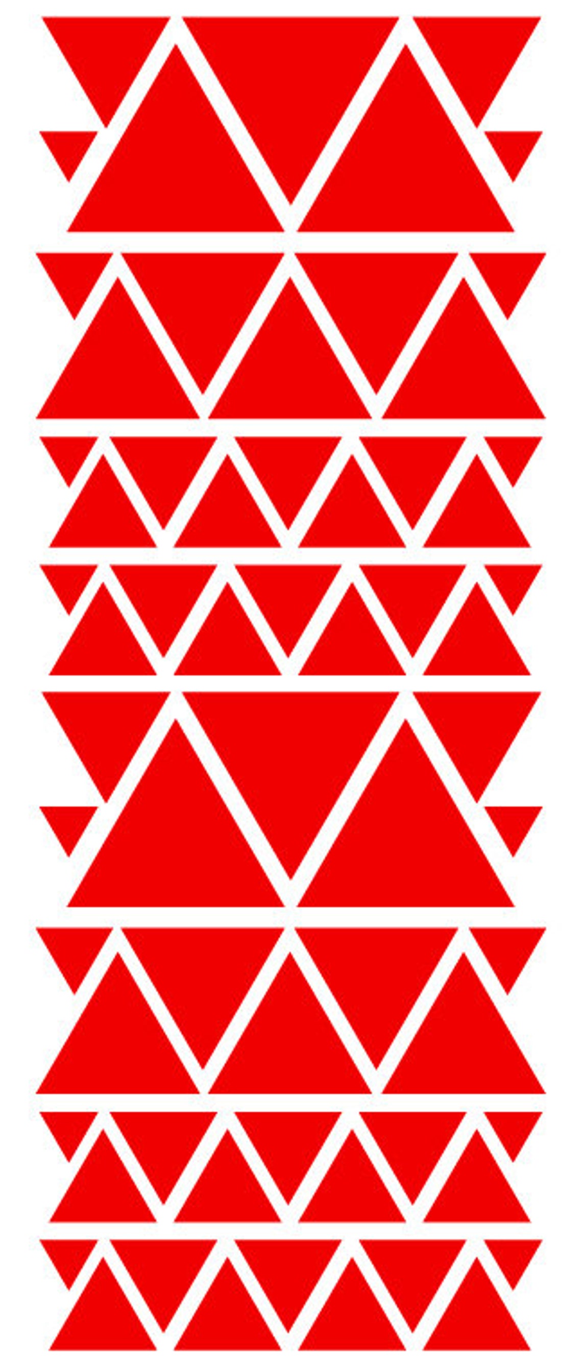 Red Triangle Wall Decals & Wall Stickers - Etsy