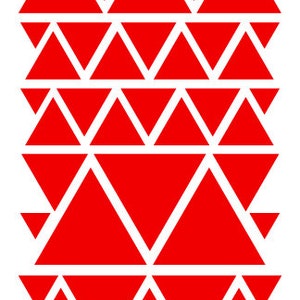 Red Triangle Wall Decals & Wall Stickers - Etsy