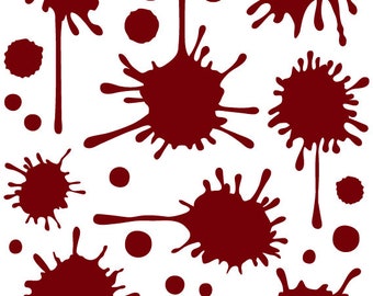 Paint Splatter Wall Decal in Purple | Etsy