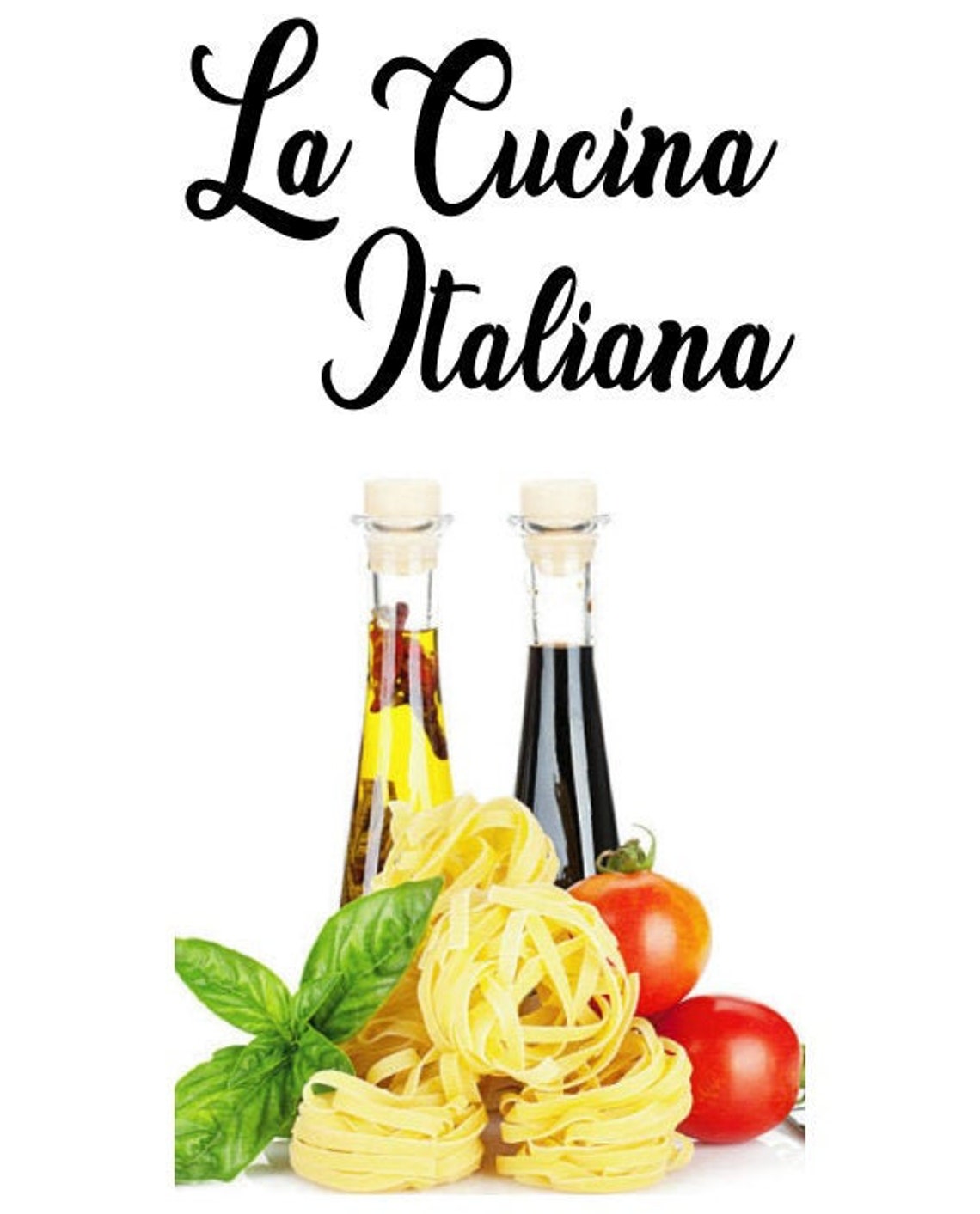 La Cucina Italiana - the Italian Kitchen Wall Decal - Custom Wall Decor ...