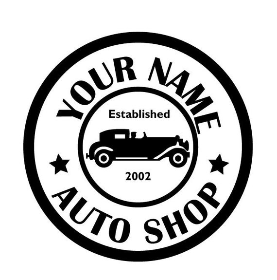 Custom Auto Shop Wall Decal Sticker. Made of vinyl and great | Etsy