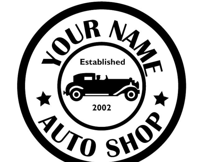 Custom Auto Shop Wall Decal Sticker. Made of Vinyl and Great for Your ...