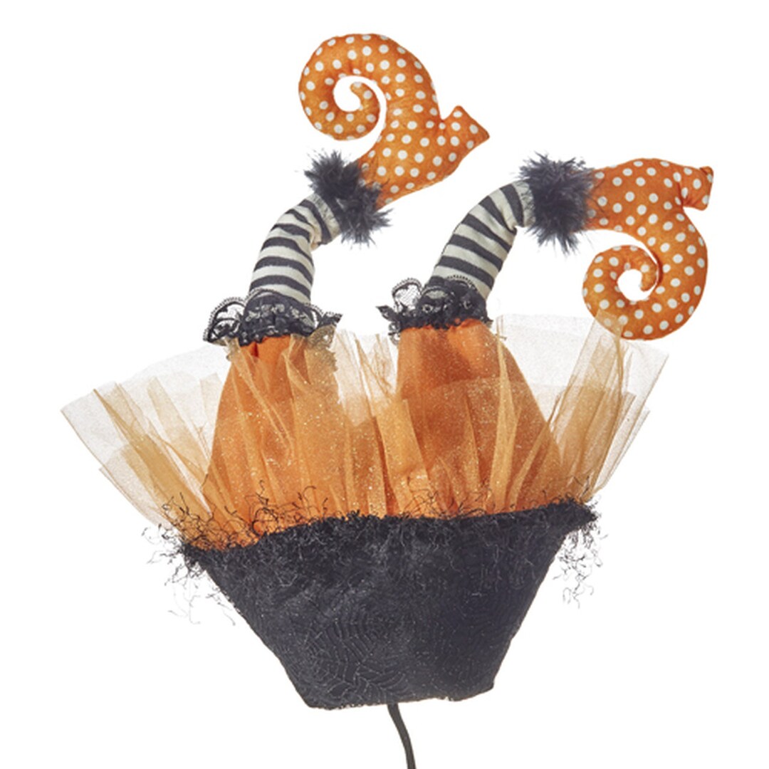 Animated Witch Legs and Skirt, Plush Wired Witches Feet With Boot ...