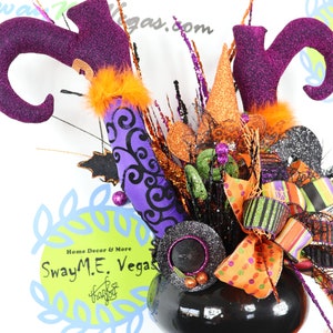 Halloween Centerpiece, Witch Cauldron, Table Decor, Foyer Decoration ...