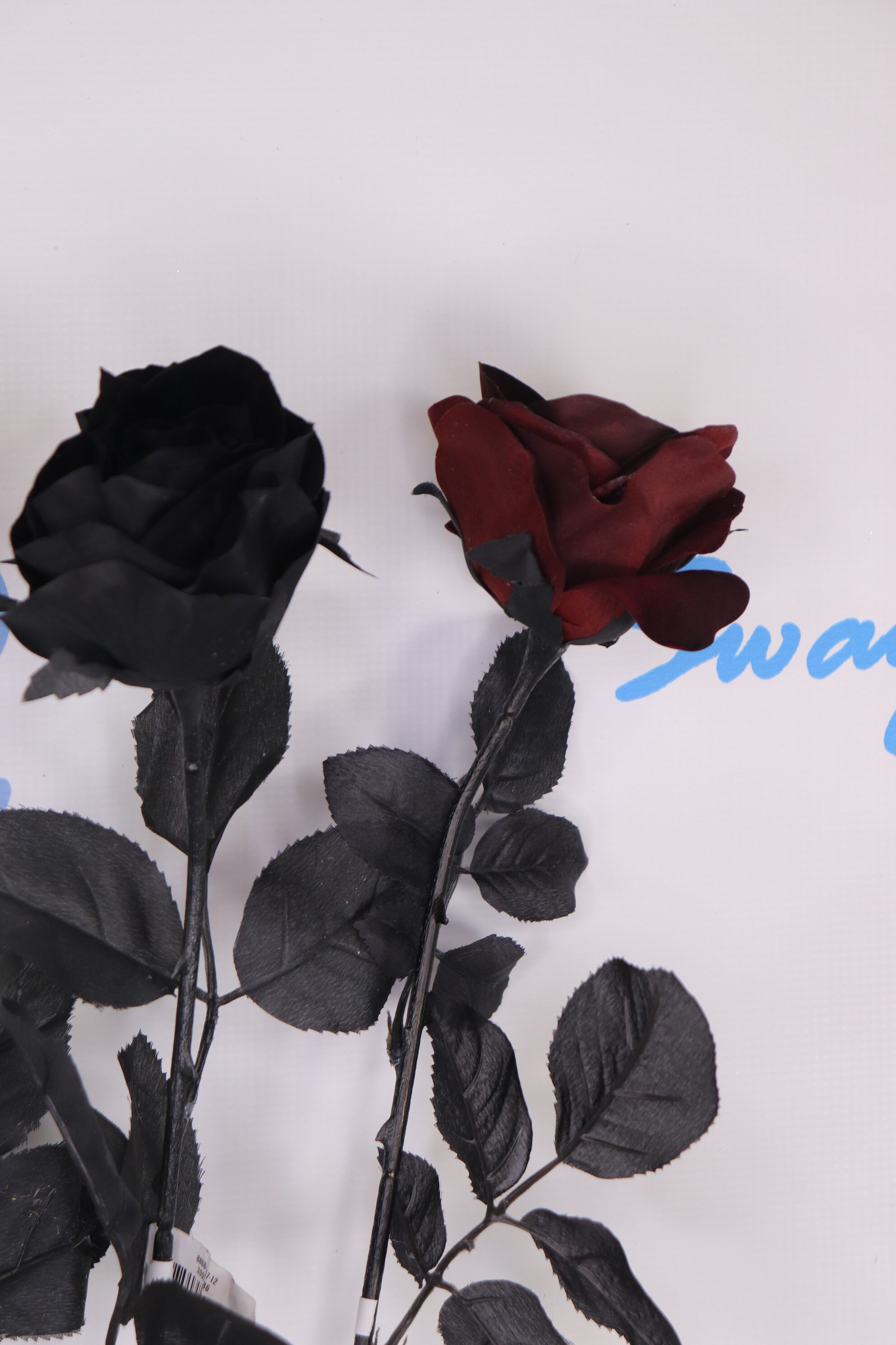 Long Stem Rose Halloween Pick Red Black Burgundy Halloween | Etsy