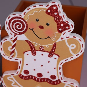 Christmas Wooden Gingerbread Container, Floral Arrangement Container ...