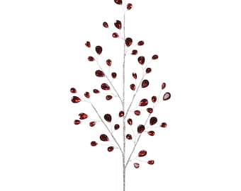 Silver Glitter Pine Spray, Holiday Pick Spray, Christmas Wreath Spray ...