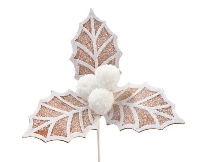 Gingerbread Poinsettia Stem Felted Gingerbread Pick Wreath - Etsy