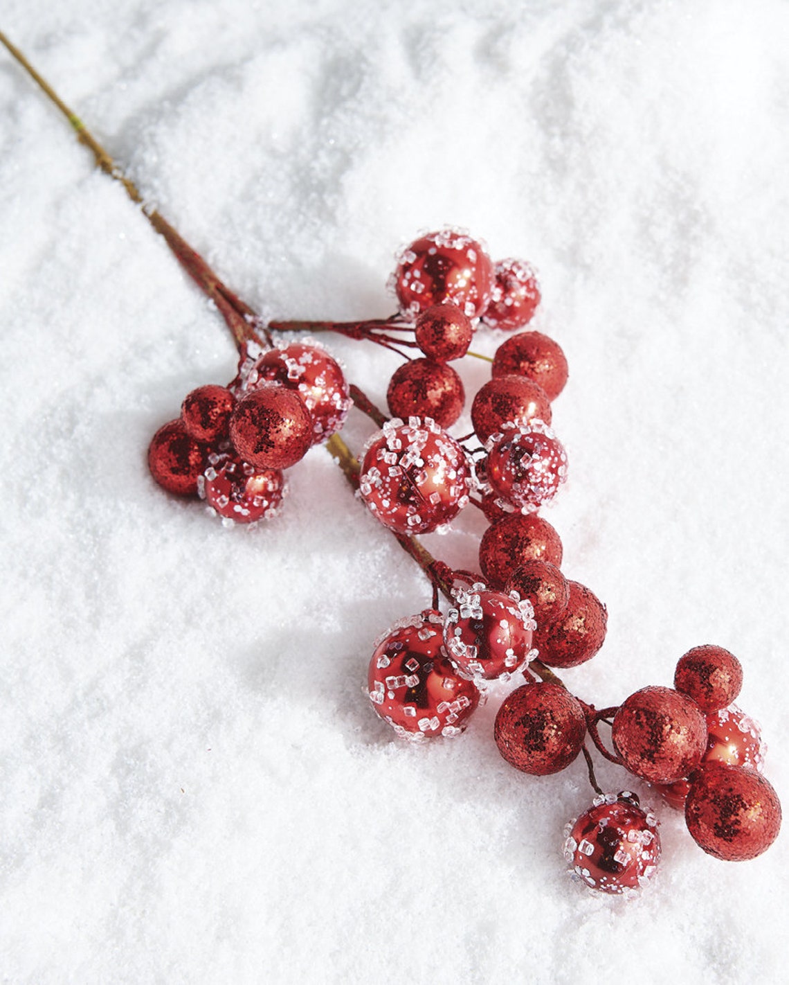 Sugar Coated Red Iced Ball Spray Christmas Tree Spray Wreath - Etsy