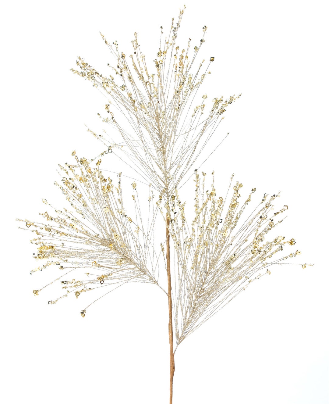 Gold Long Needle Pine Spray Holiday Pick Spray, Christmas Wreath Spray ...