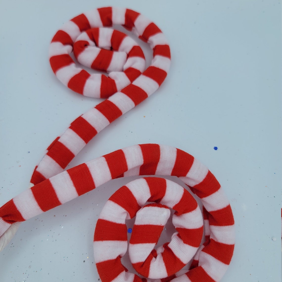 Red White Peppermint Spiral Curly Spray Pick Craft Supply | Etsy