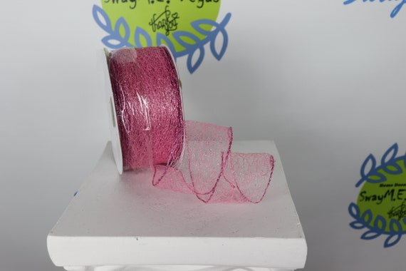 Pink Wired Ribbon, Spring Wired Ribbon, Craft Decor, Hobby Supply ...