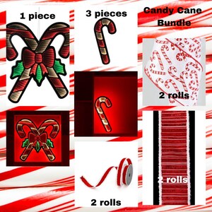 Candy Cane Christmas Tree Bundle Kit | Red & White Peppermint Holiday ...