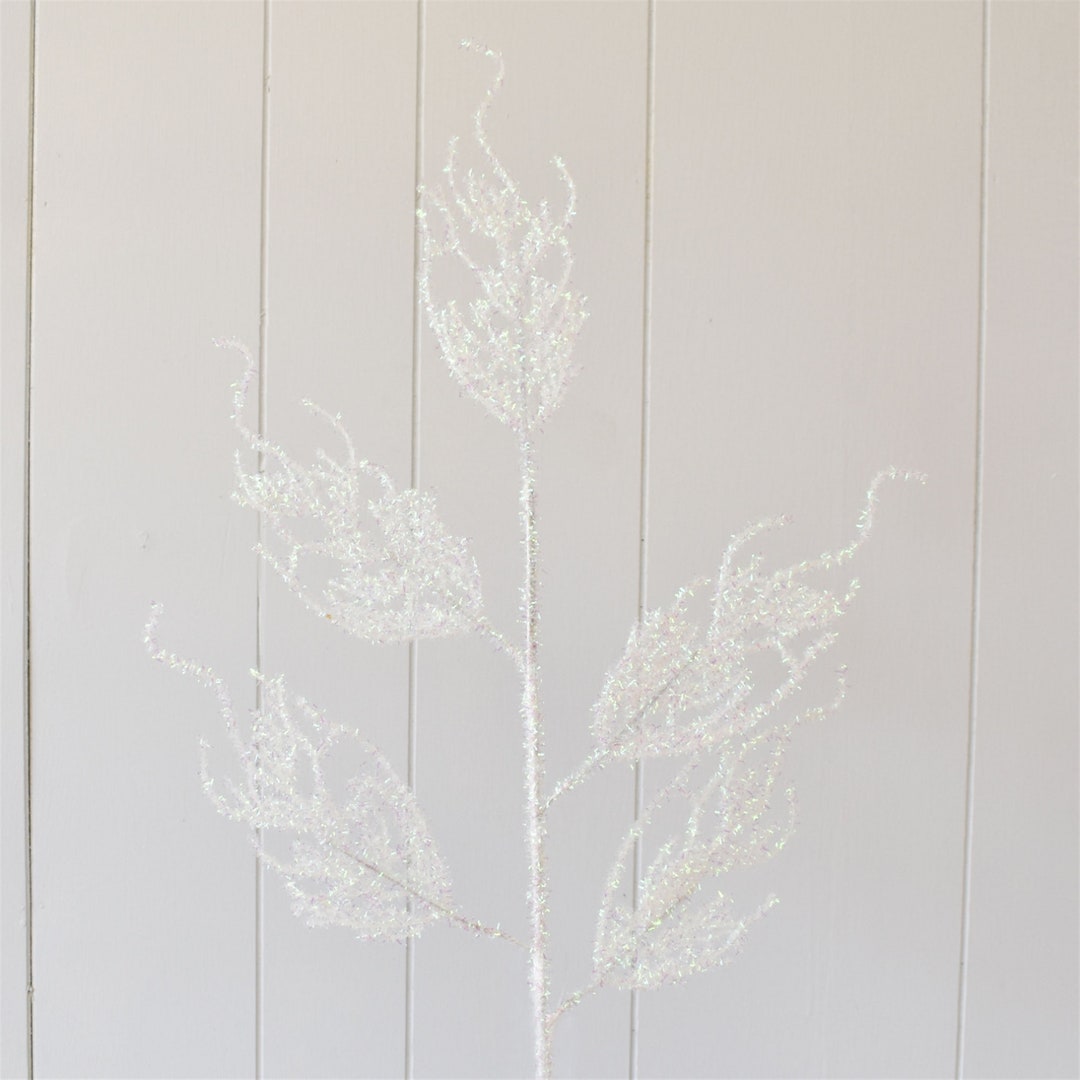 Iridescent White Coral Christmas Pick: Holiday Wreath Floral Spray - Etsy