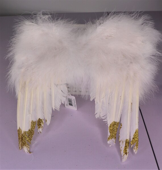 Small Feather Angel Wings Decor, Feathered Angel Wings Decorations with ...