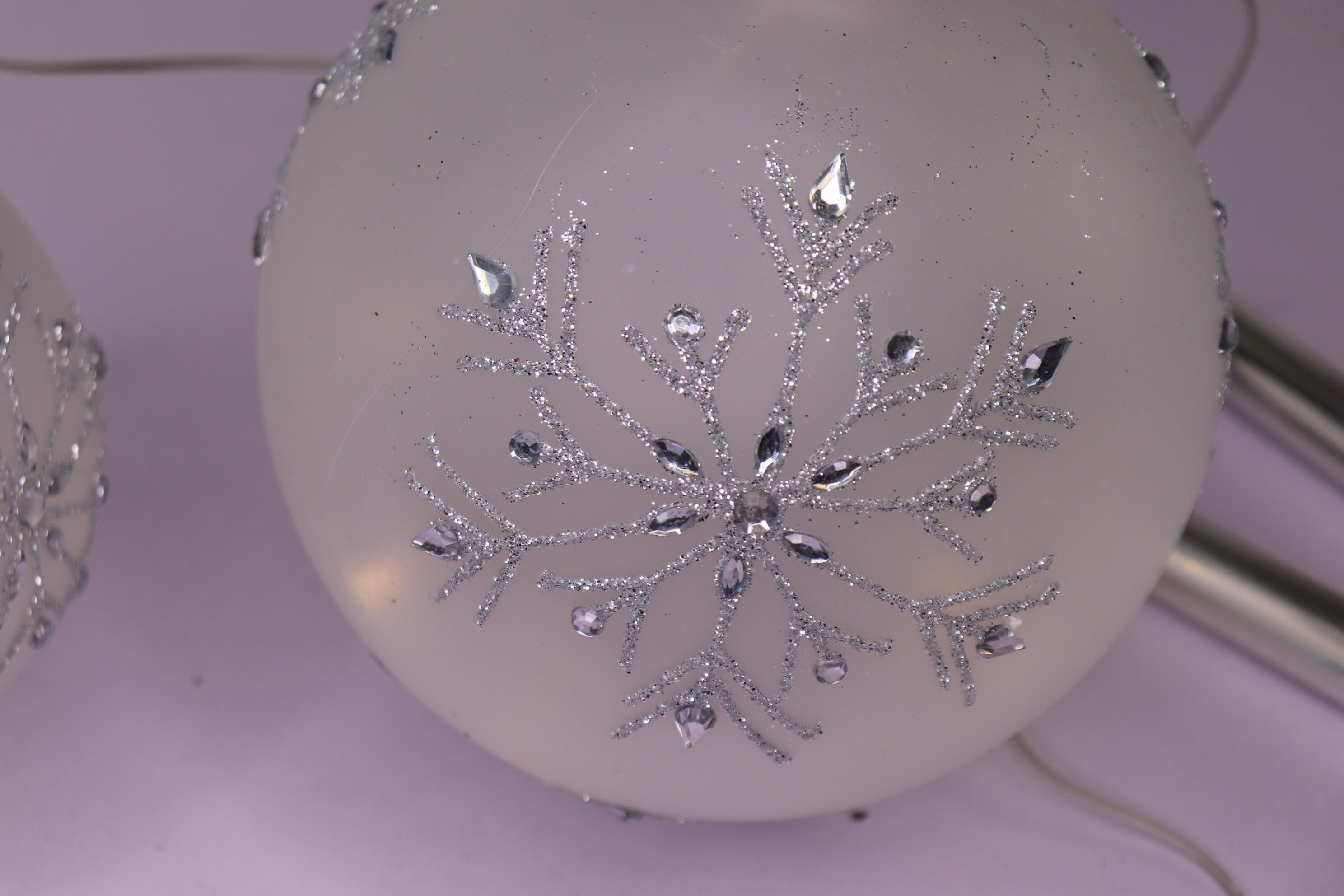 LED Snowflake Ball Ornament Set Christmas Tree Ball Craft - Etsy