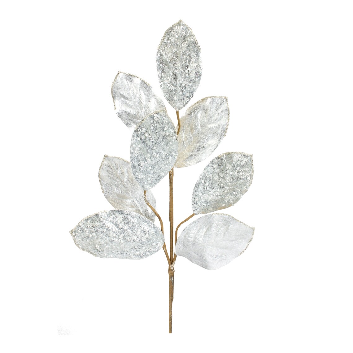 Silver Magnolia Leaf Christmas Tree Spray Christmas Pick - Etsy