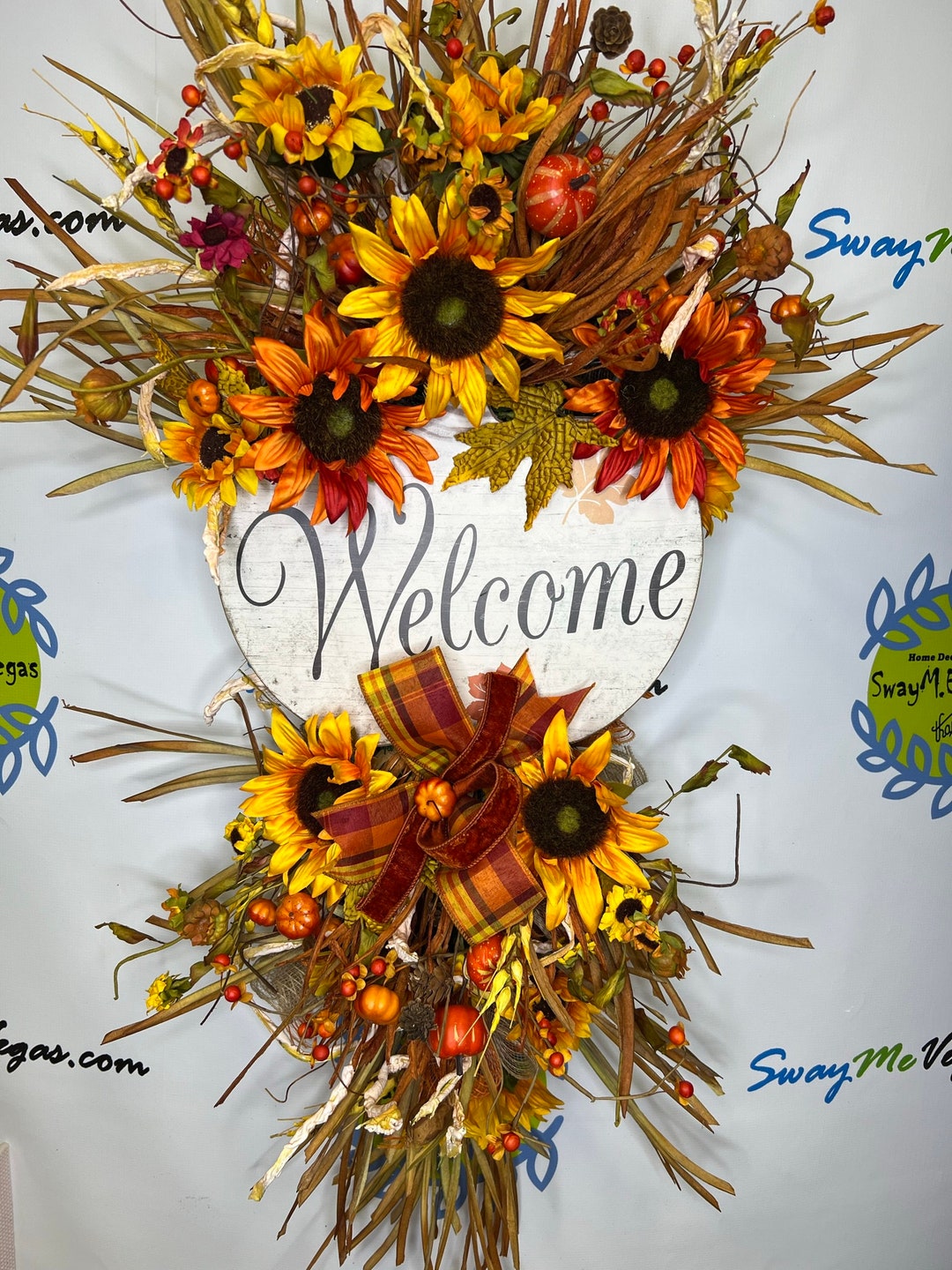 Fall Sunflower Welcome Swag: Autumn Harvest Door Decor (42 Inches) - Etsy