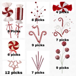 Candy Cane Christmas Tree Bundle Kit | Red & White Peppermint Holiday ...