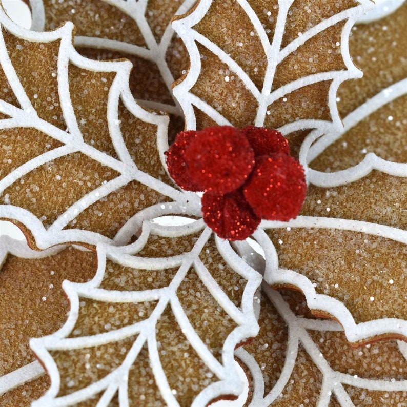 Gingerbread Poinsettia Floral Stem Candy Themed Christmas - Etsy