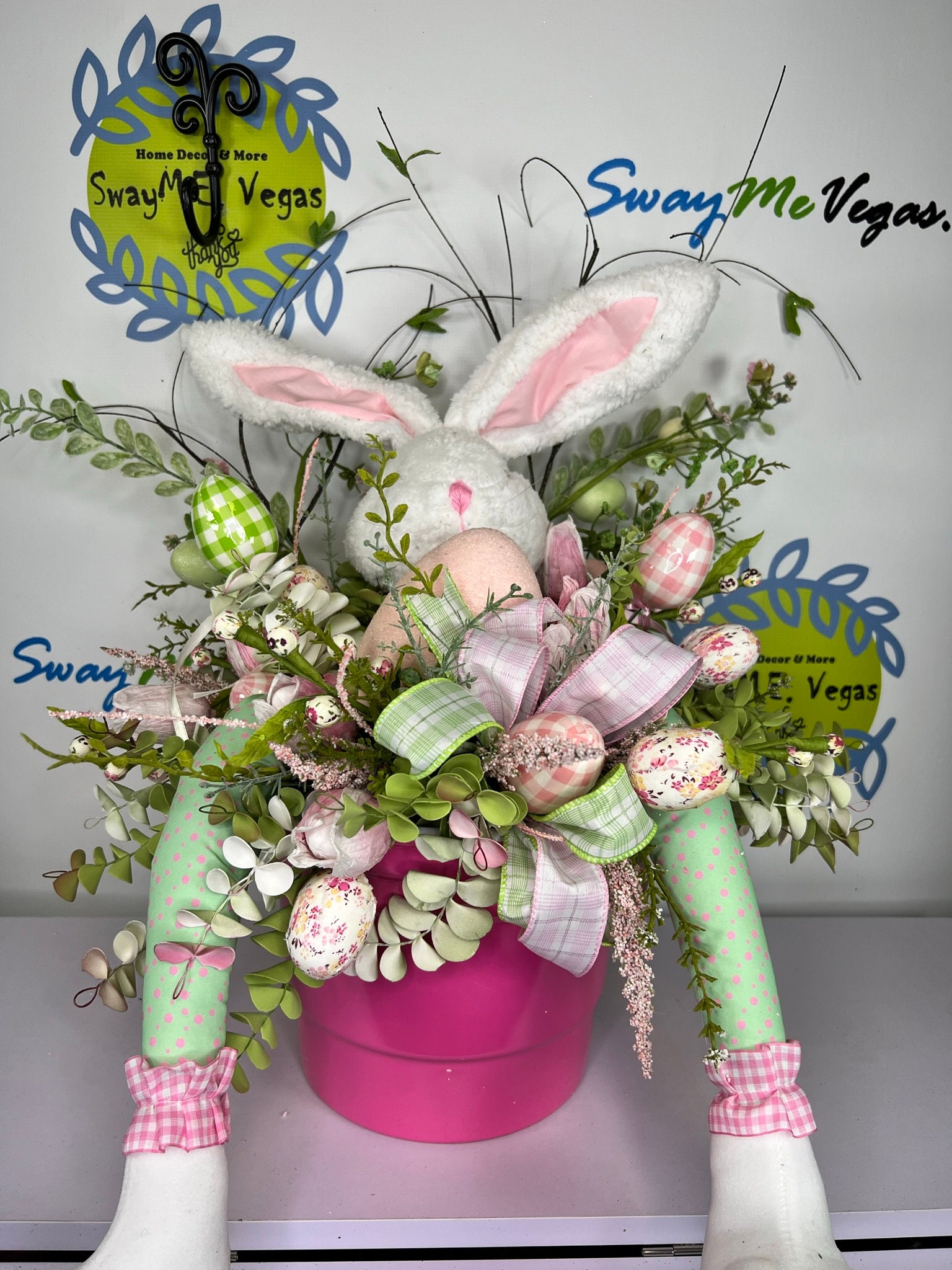 Easter Bunny Centerpiece Rabbit Floral Arrangement - Etsy