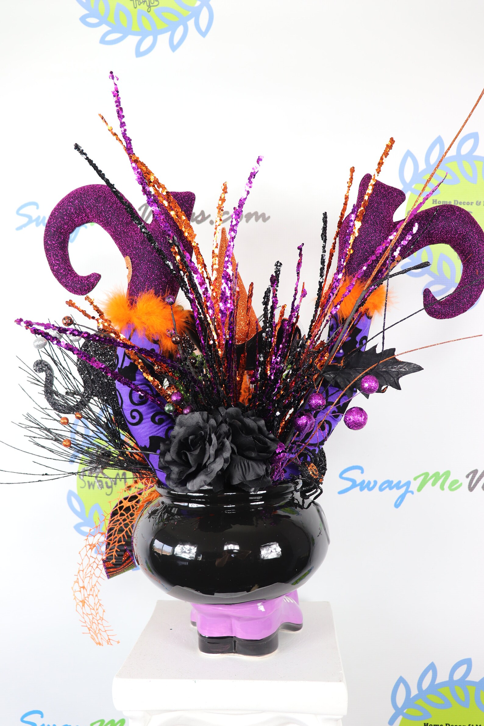 Halloween Centerpiece Witch Cauldron Table Decor Foyer - Etsy
