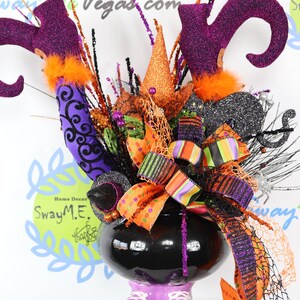 Halloween Centerpiece, Witch Cauldron, Table Decor, Foyer Decoration ...