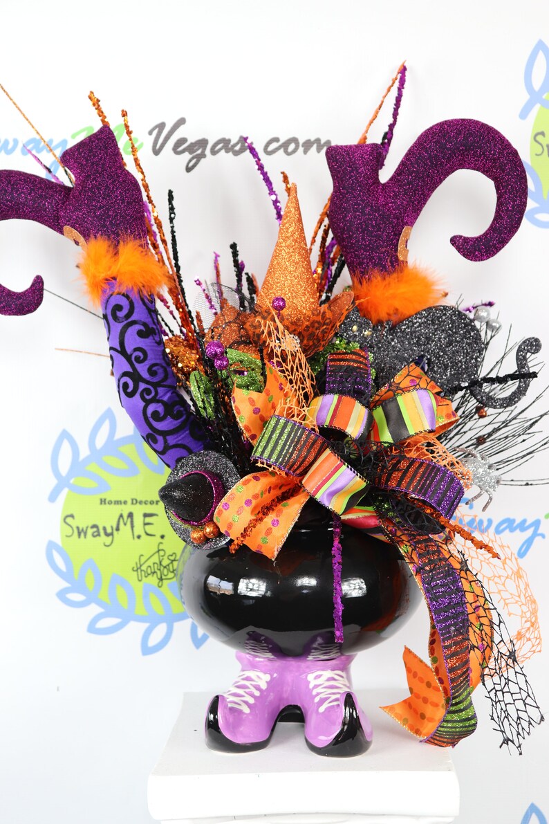 Halloween Centerpiece Witch Cauldron Table Decor Foyer - Etsy