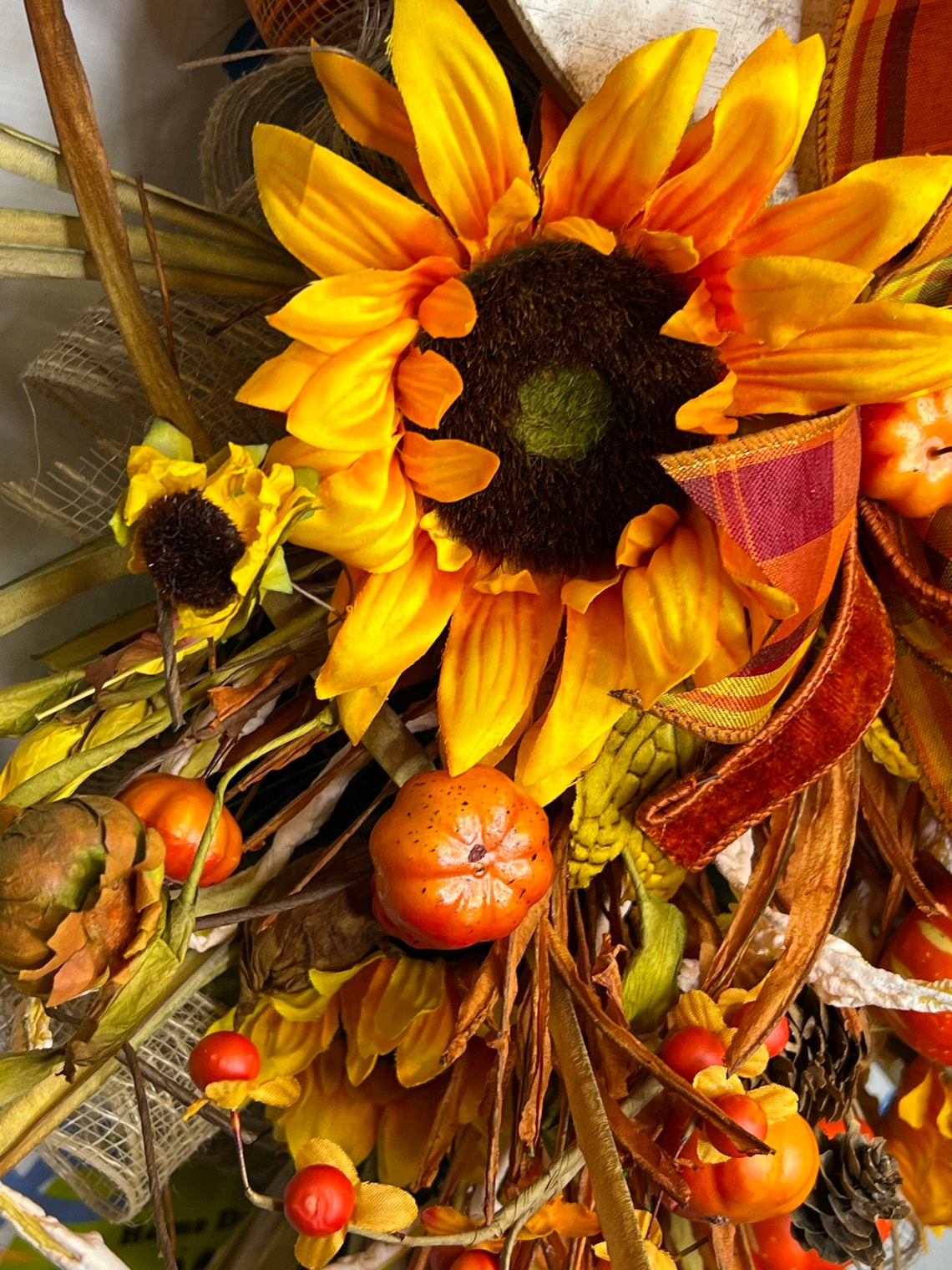 Fall Sunflower Welcome Swag: Autumn Harvest Door Decor (42 Inches) - Etsy
