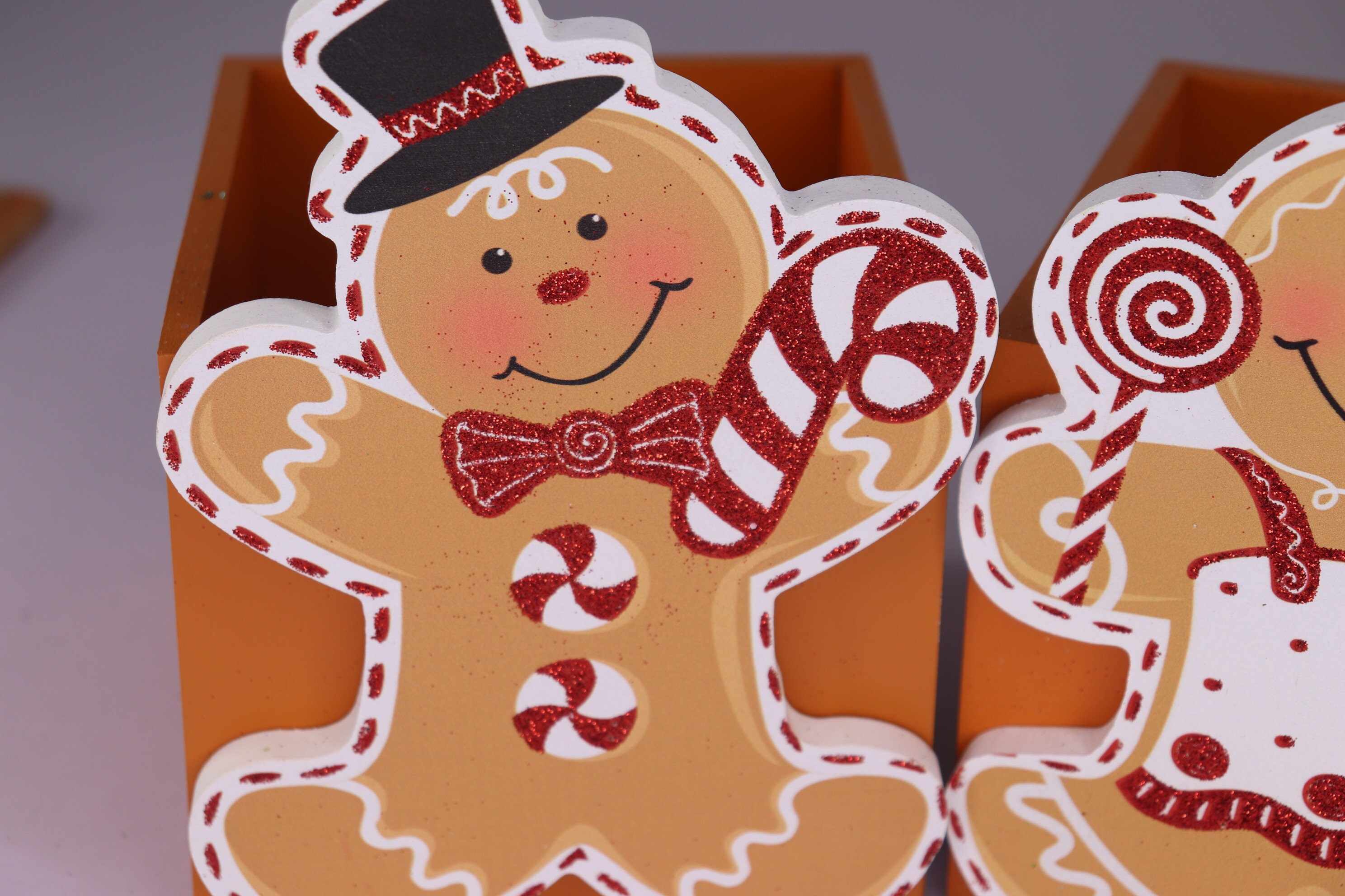 Christmas Wooden Gingerbread Container Floral Arrangement | Etsy