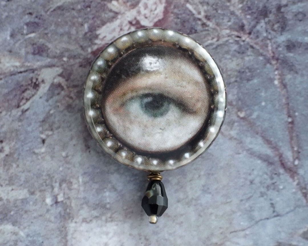 Eye Replica Pinback, Victorian Lover's Eye Button Pin, Unique Art ...