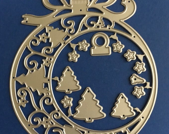 NEW Christmas Ornament Craft Cutting Die Card-making, Scrapbooking Etc ...