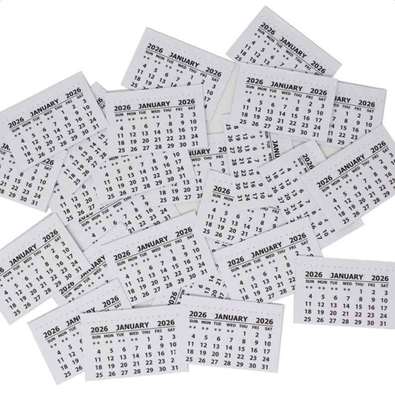 2026 Calendar Tabs Tear off Pads X 10 - Christmas Crafts - Etsy