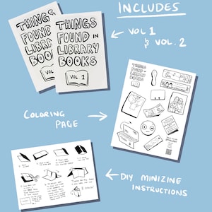 DIGITAL DOWNLOAD Vol 1 & 2: Things Found in Library Books Mini Zine - Etsy